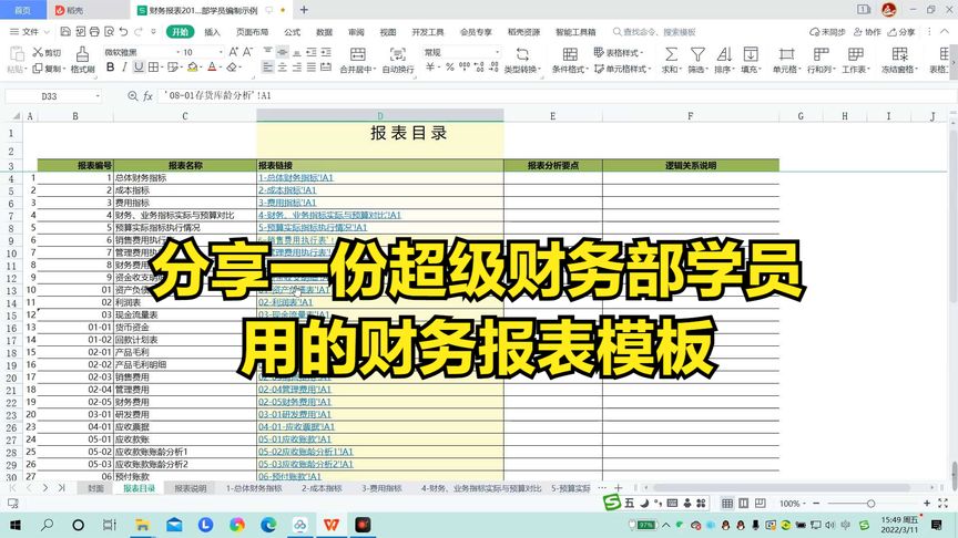 给大家分享一份超级财务部学员用的财务报表模板