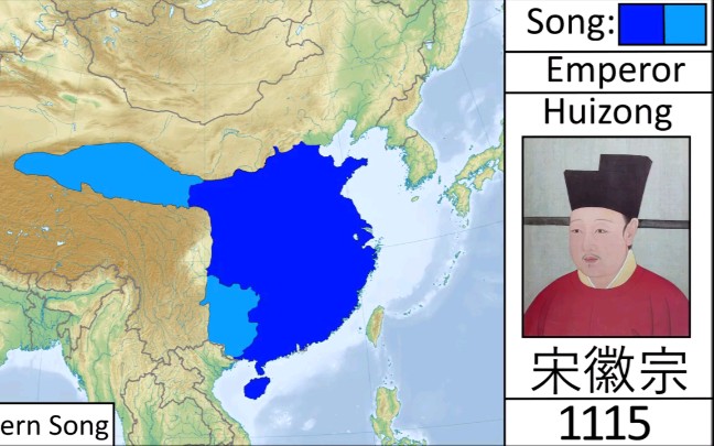 宋朝历史疆域变化及其皇帝列表(每年)