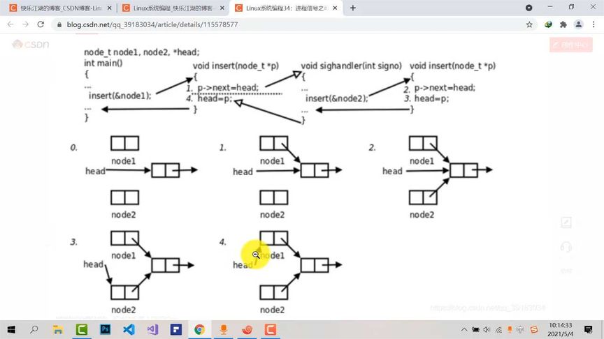 Linux系统编程34:进程信号之可重入函数,volatile关键字的作用