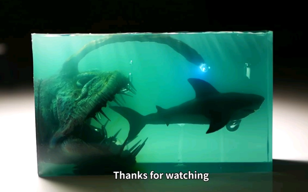 ...场景模型教程】海怪微缩场景模型模型制作,滴胶场景模型制作过程,。