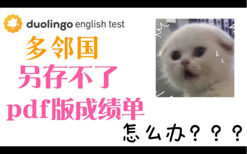 多邻国保存不了pdf版成绩单肿么办?