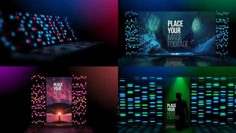 AE模板-酷炫logo图标 文字标题 数据图标 元素效果 各种特效(共3000种)