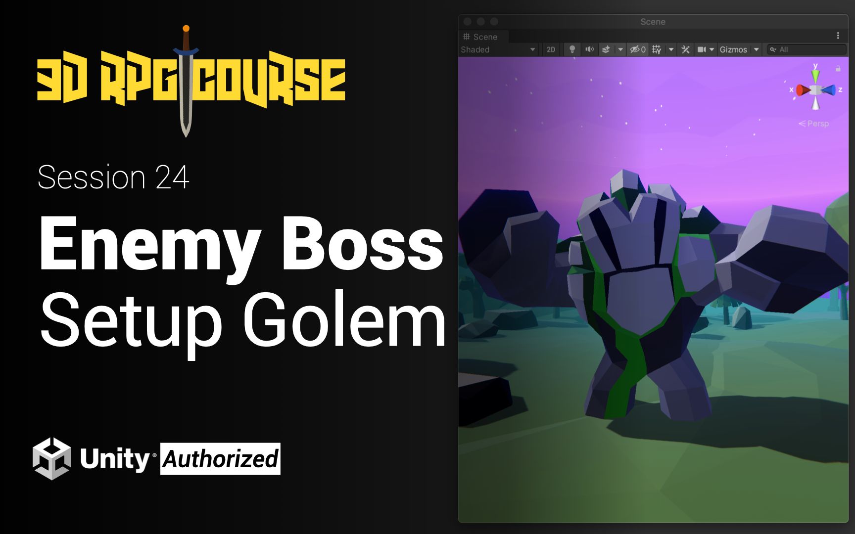 Unity2020 3DRPG游戏开发教程|Core核心功能24:Setup Golem 设置...