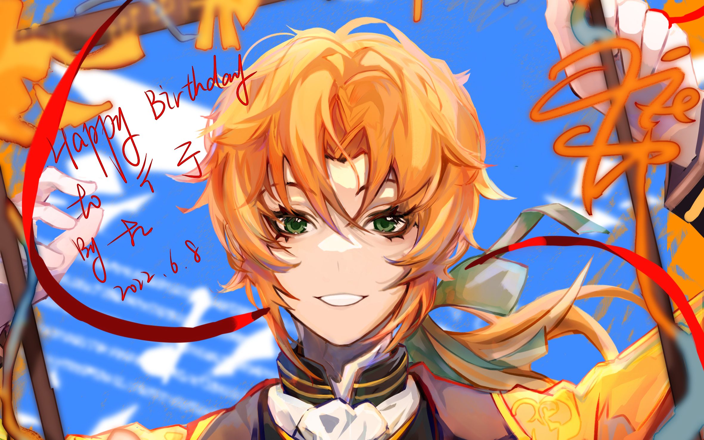 【sai绘画过程】给亲友画了生贺