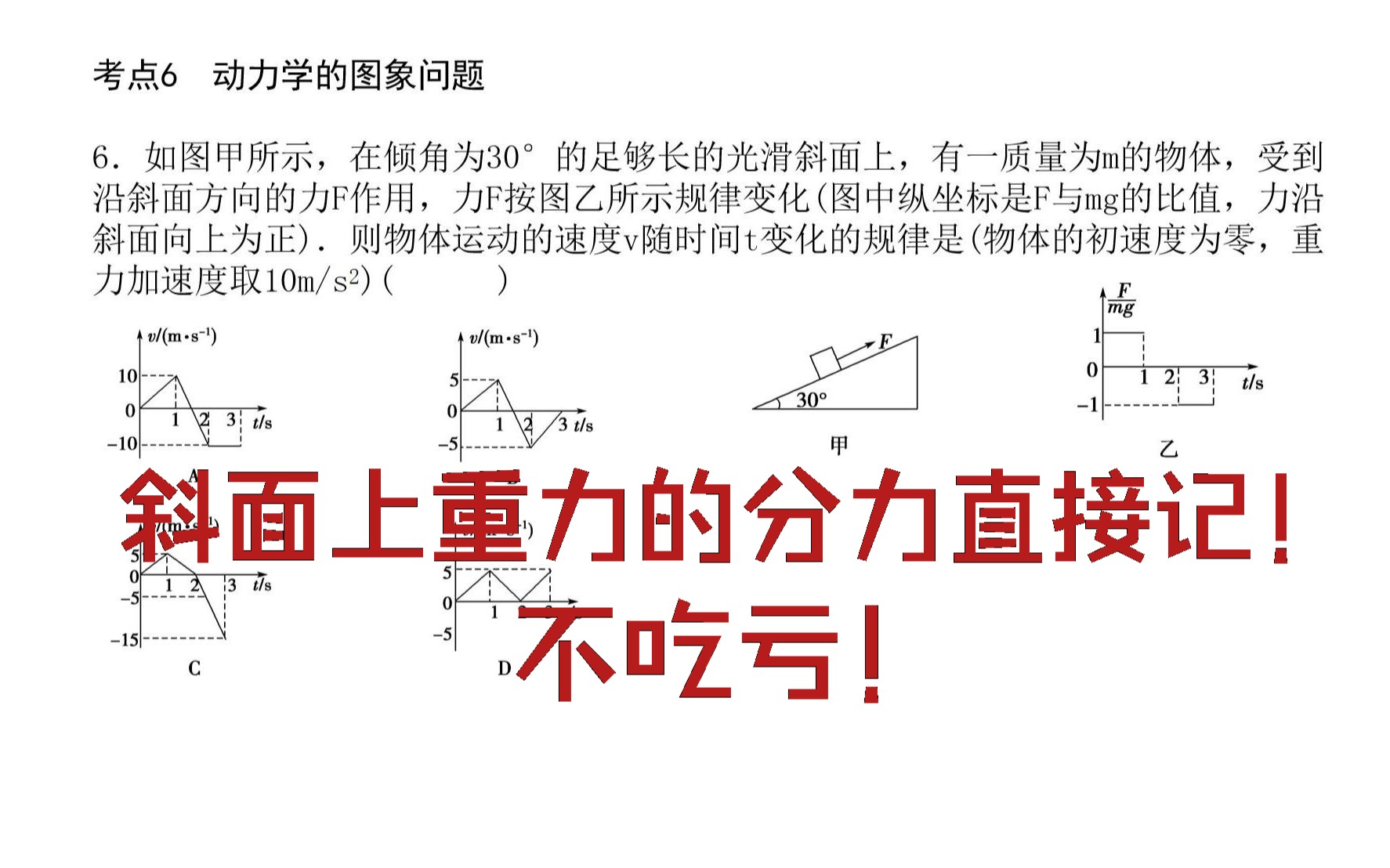 专题3. 2 牛顿第二定律应用 考点6 动力学的图象问题 高考物理核心考点...
