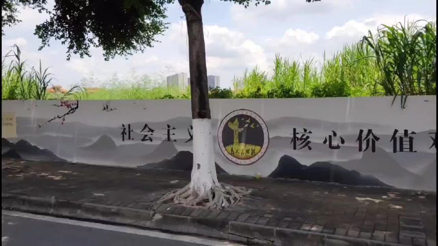 广州番禺区文化墙制作##墙体彩绘 #墙绘 #文化墙 #设计