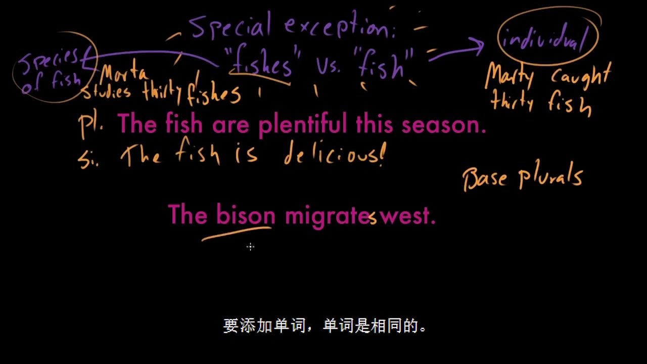 No005、名词—不规则复数—保持原样