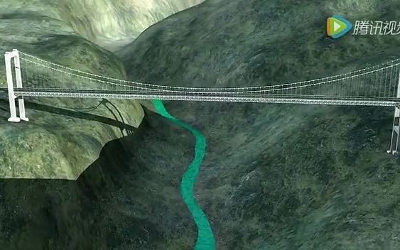 悬索桥施工动画