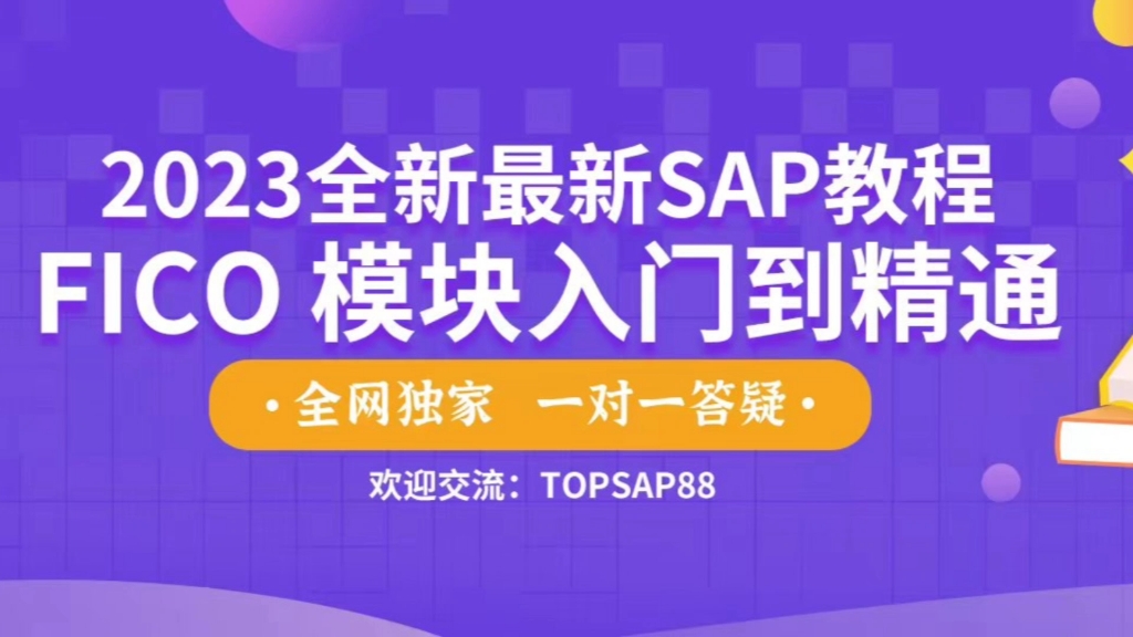 SAP FICO从入门到精通