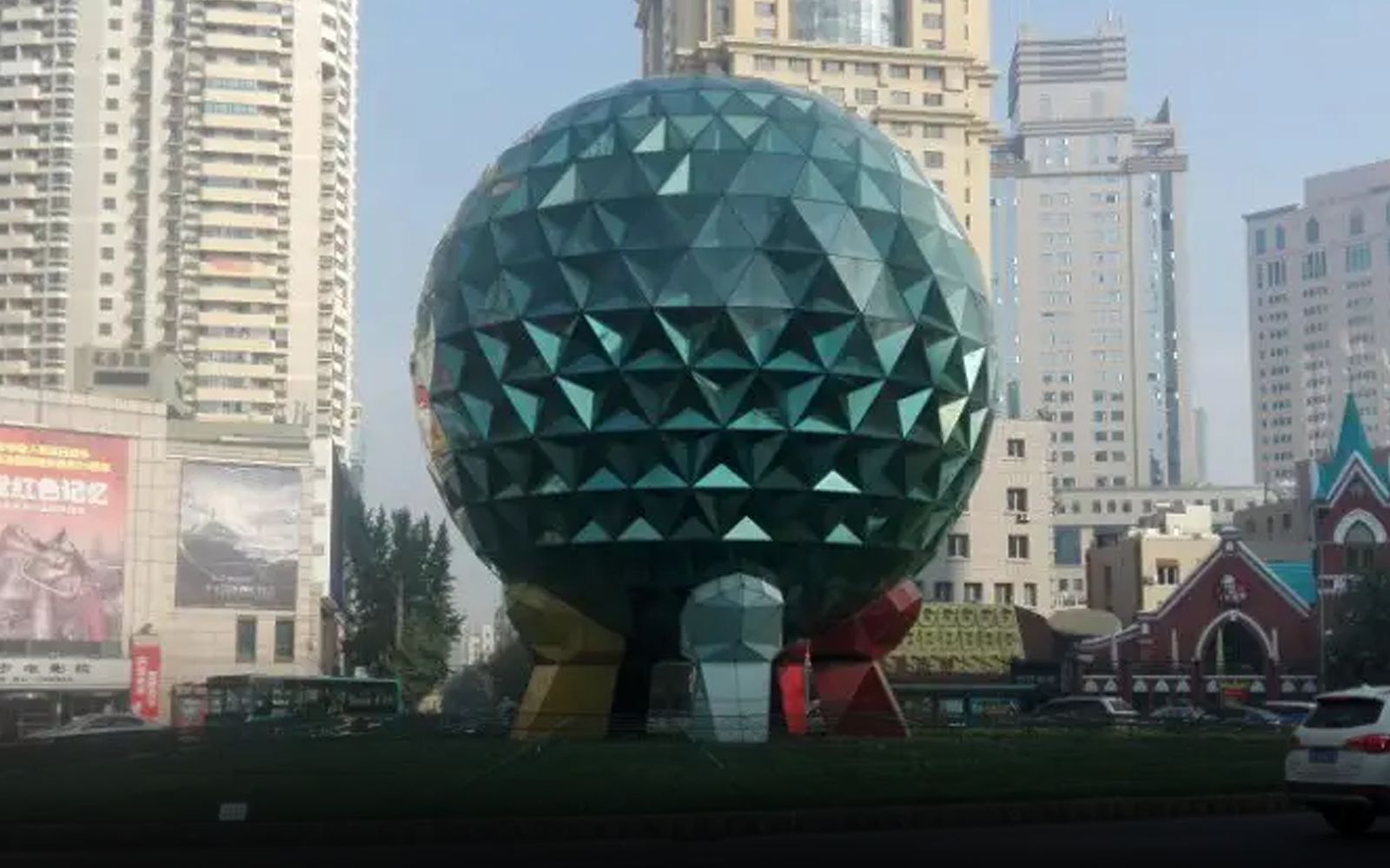 【SketchUp吧】大连友好广场地标球形装置的SU建模教程