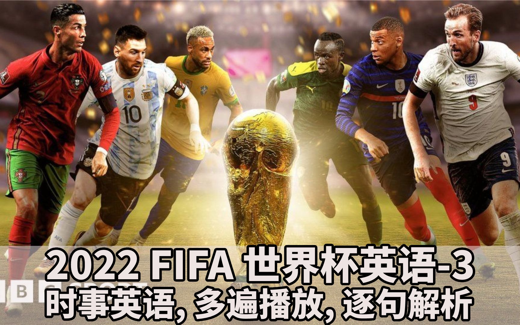 ⚽跟2022FIFA世界杯学英语(三),先盲听三遍,再逐句解析单词及知识点,...