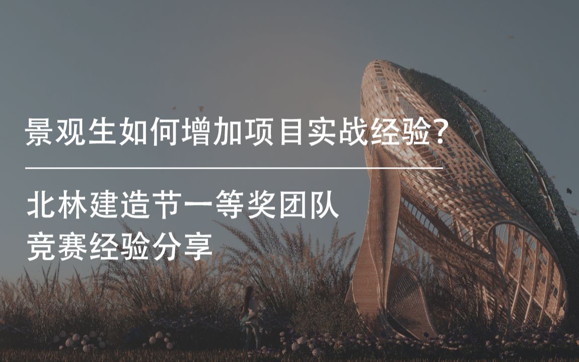 【设计聊天室】景观生如何增加项目实战经验丨北林建造节一等奖团队...