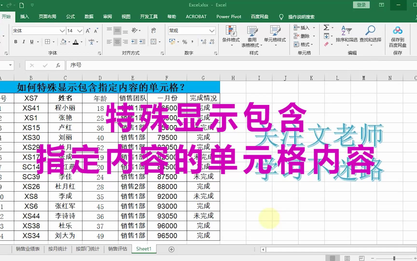 excel技巧:同事都会设置的显示单元格特殊内容,条件格式、显示文本内容