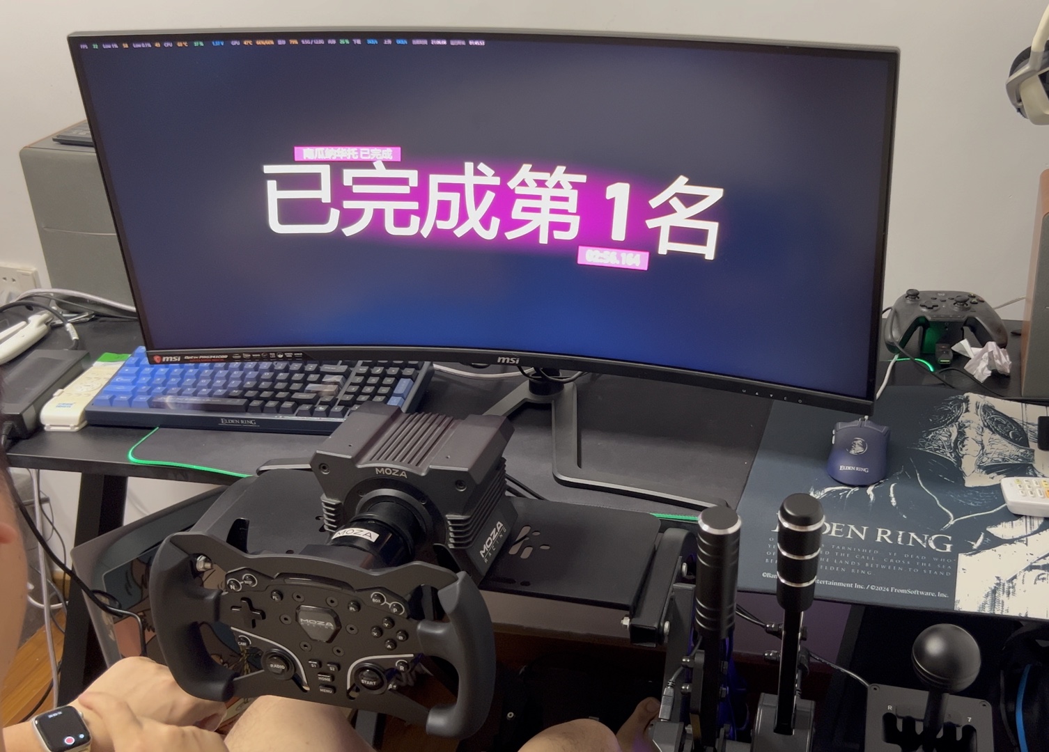 果然赛车游戏还得方向盘玩的最过瘾,魔爪 R5 游玩地平线 5 街头赛_...