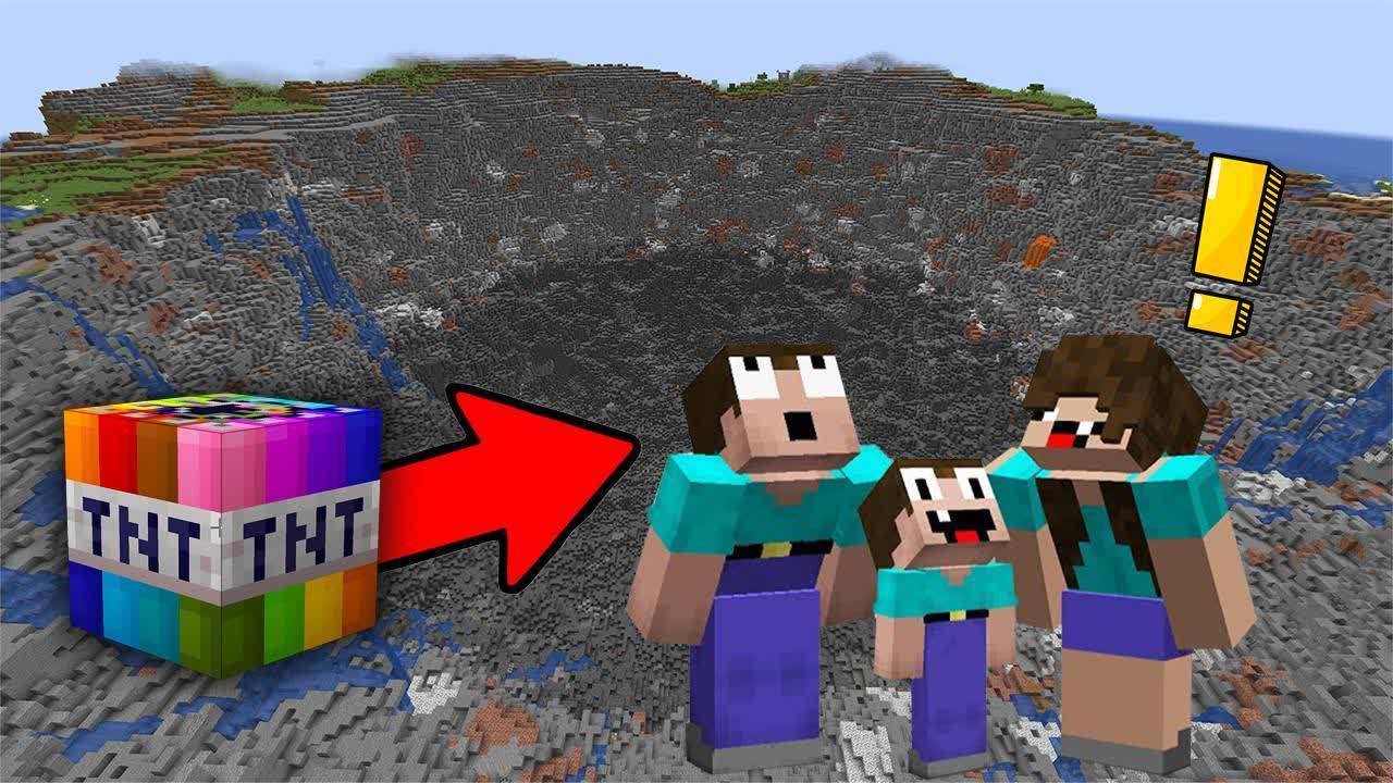 魔哒解说我的世界TNT模组 释放史诗炸弹把整个世界炸没了!!