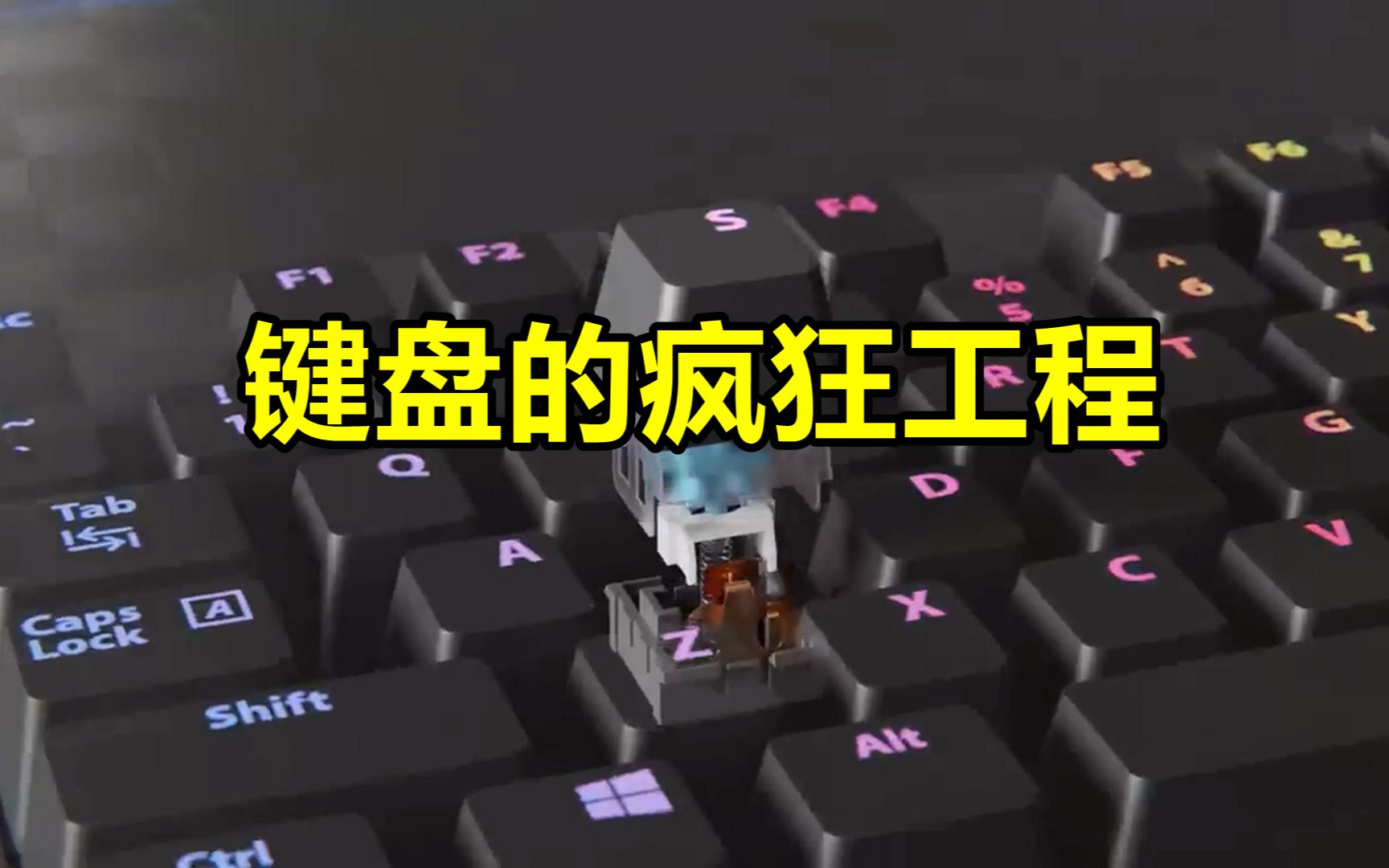 三维动画图解:电脑键盘的疯狂工程