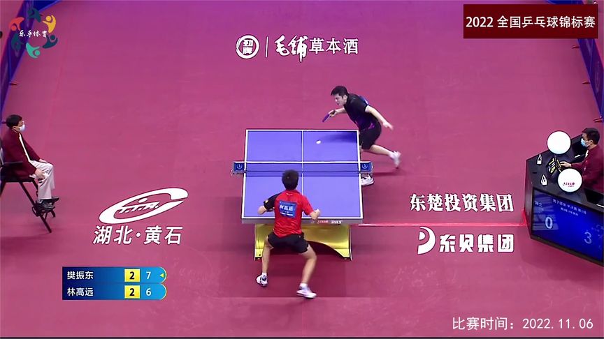 决胜局17:15!林高远vs樊振东,林高远大逆转,最后时刻惊险绝杀