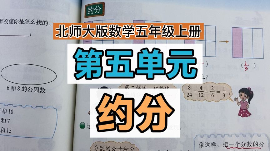 北师大版数学五年级上册第五单元约分