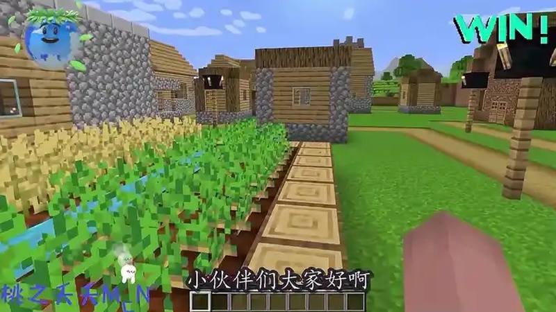 MC我的世界:我被两个钻石傀儡偷袭,从万米高空掉了下去