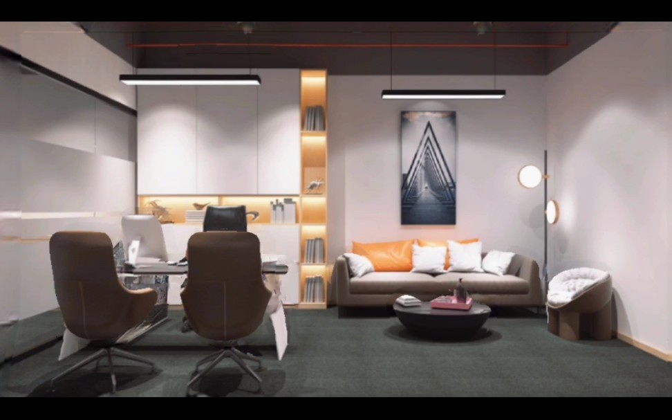 办公室装修效果图(四):不同风格总经理办公室展示