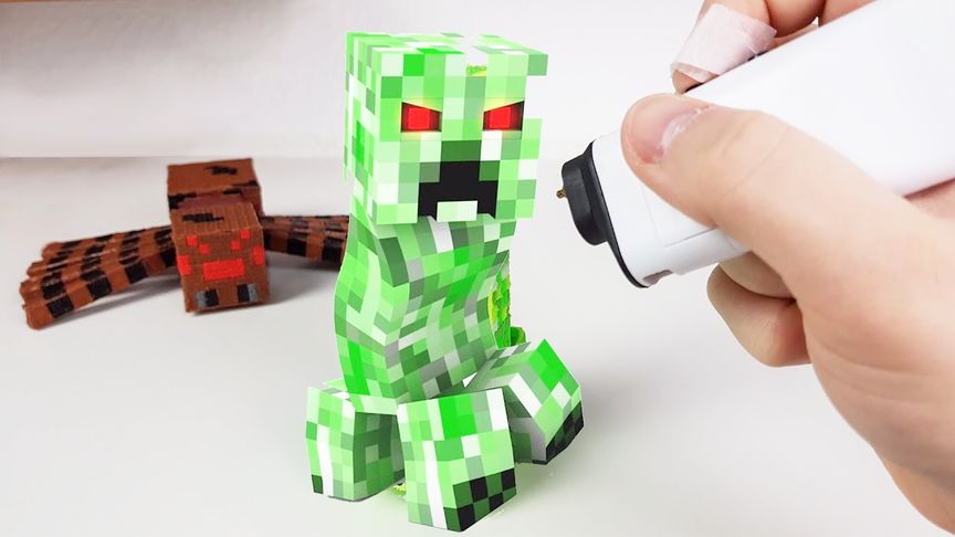 我的世界:大神的无敌操作!教你如何用纸制作一只超逼真的苦力怕