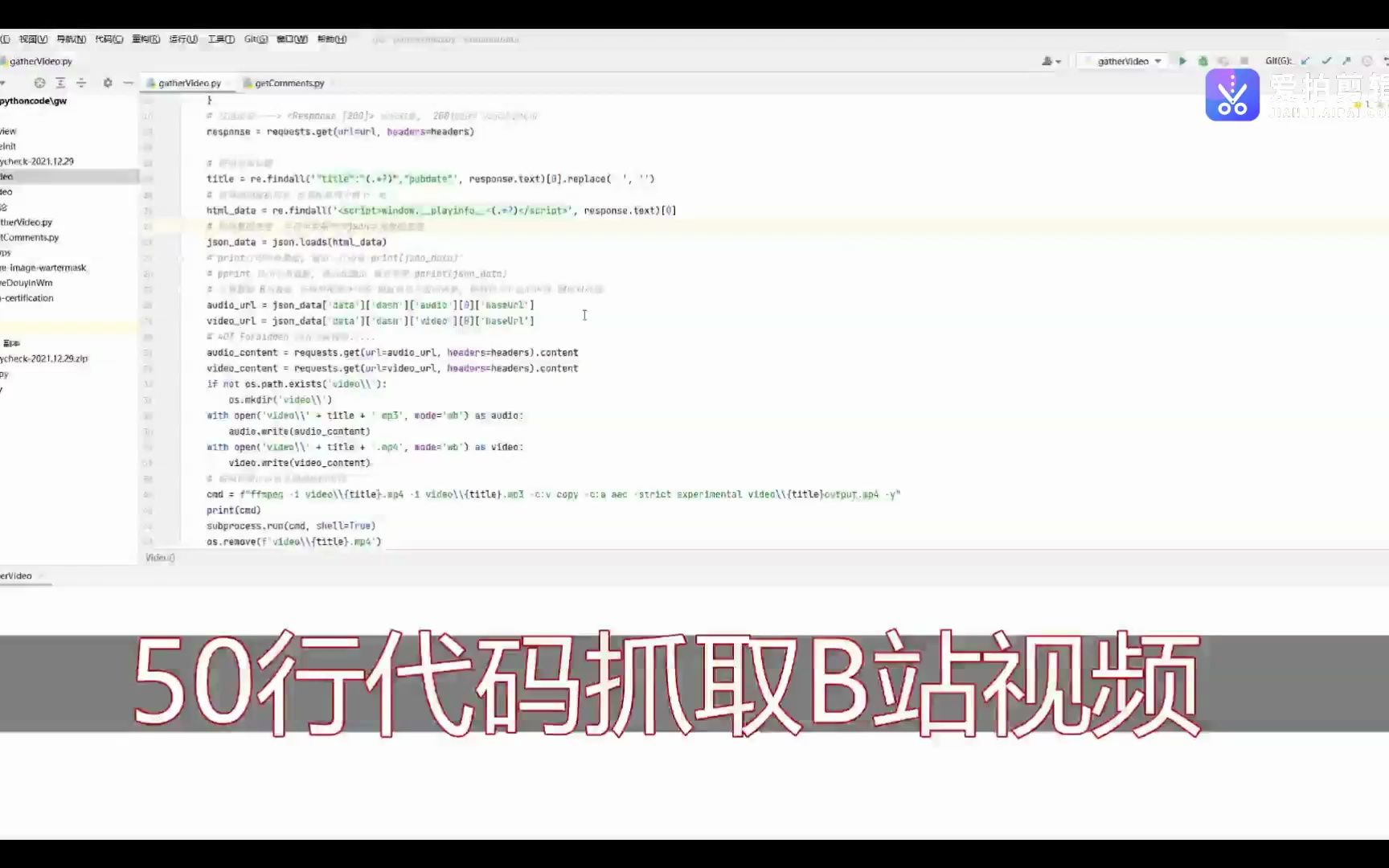 程序开发,python,抓取视频,下载视频