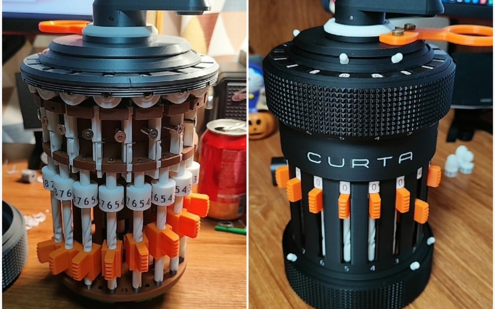 机械巅峰之作!Curta科塔计算器 3倍放大打印版成品展示