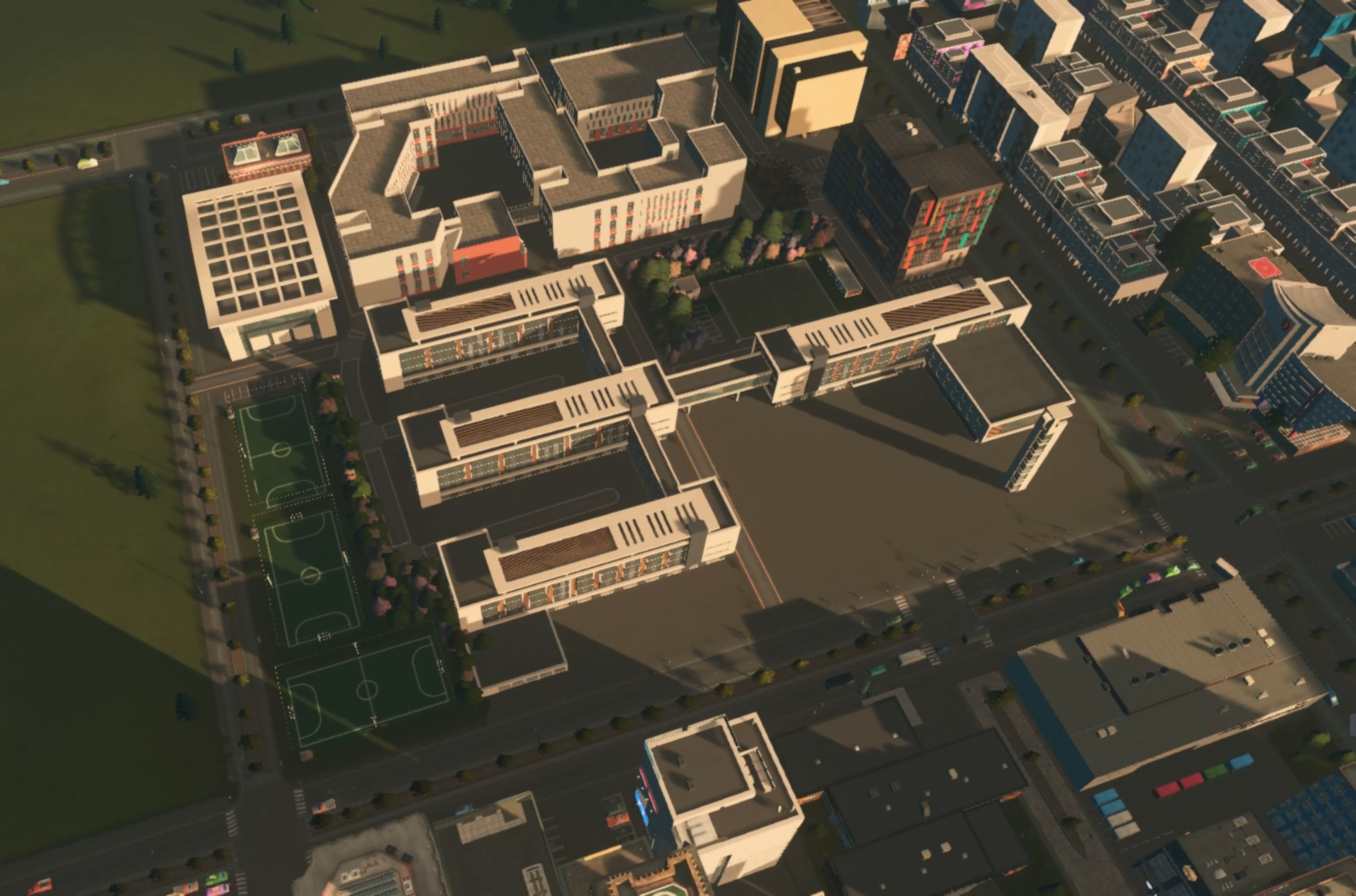 都市天际线:培养更多高素质市民人才,建设美丽校园环境_游戏热门视频