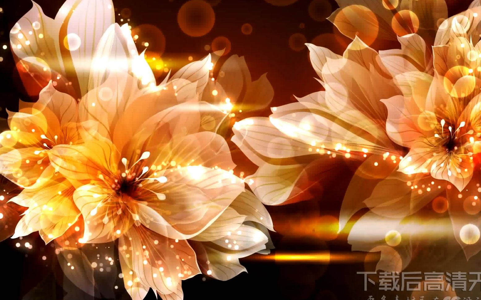 s371 动态唯美花朵鲜花婚庆LED大屏幕舞台视频婚礼晚会背景演出...