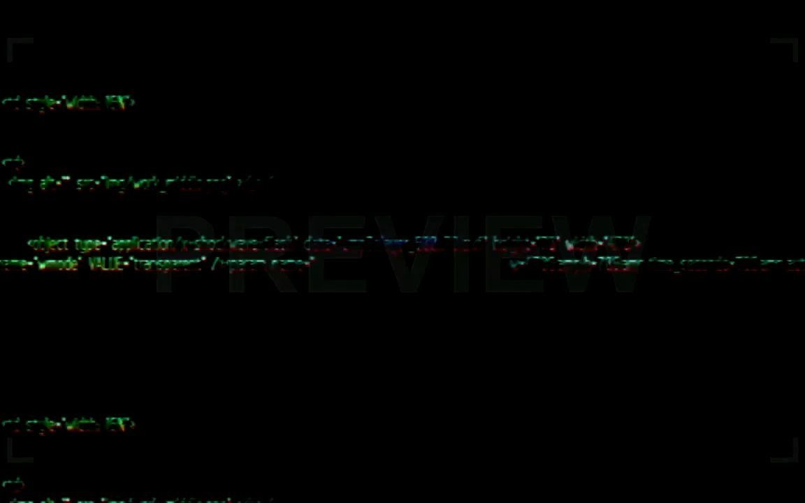 Pr视频素材 20组电脑编程代码故障信号干扰错误数字 Pr效果素材