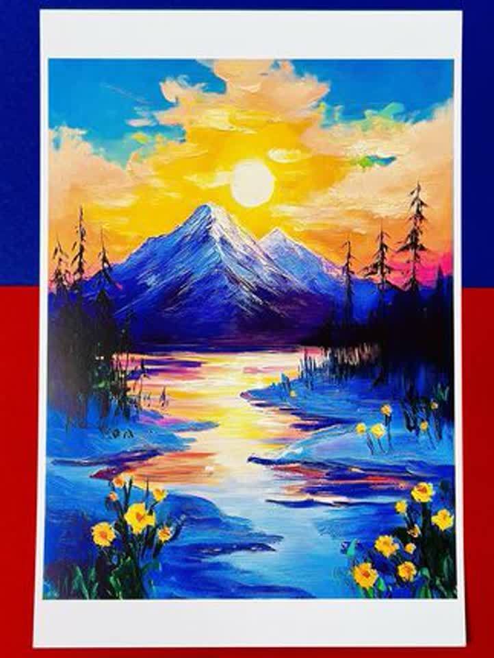 这也太美啦,丙烯画风景建筑,32张高清素材图 #画画 #风景画 #丙烯画 #...