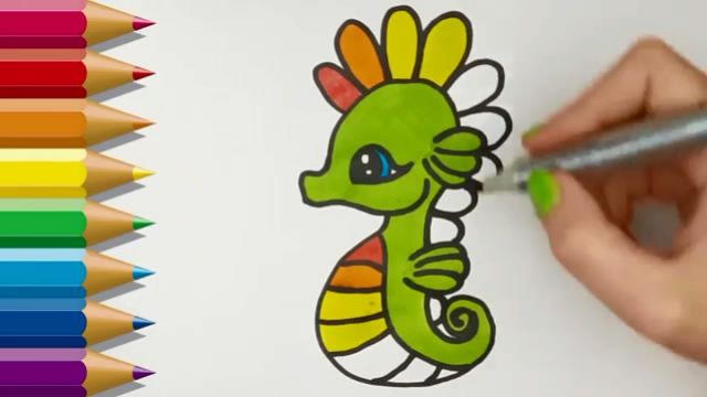儿童简笔画 可爱小恐龙