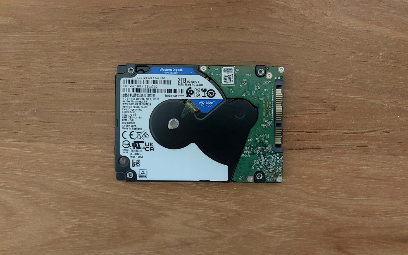 【测评】WD西部数据2.5英寸机械硬盘蓝盘2TB WD20SPZX SATA 6...