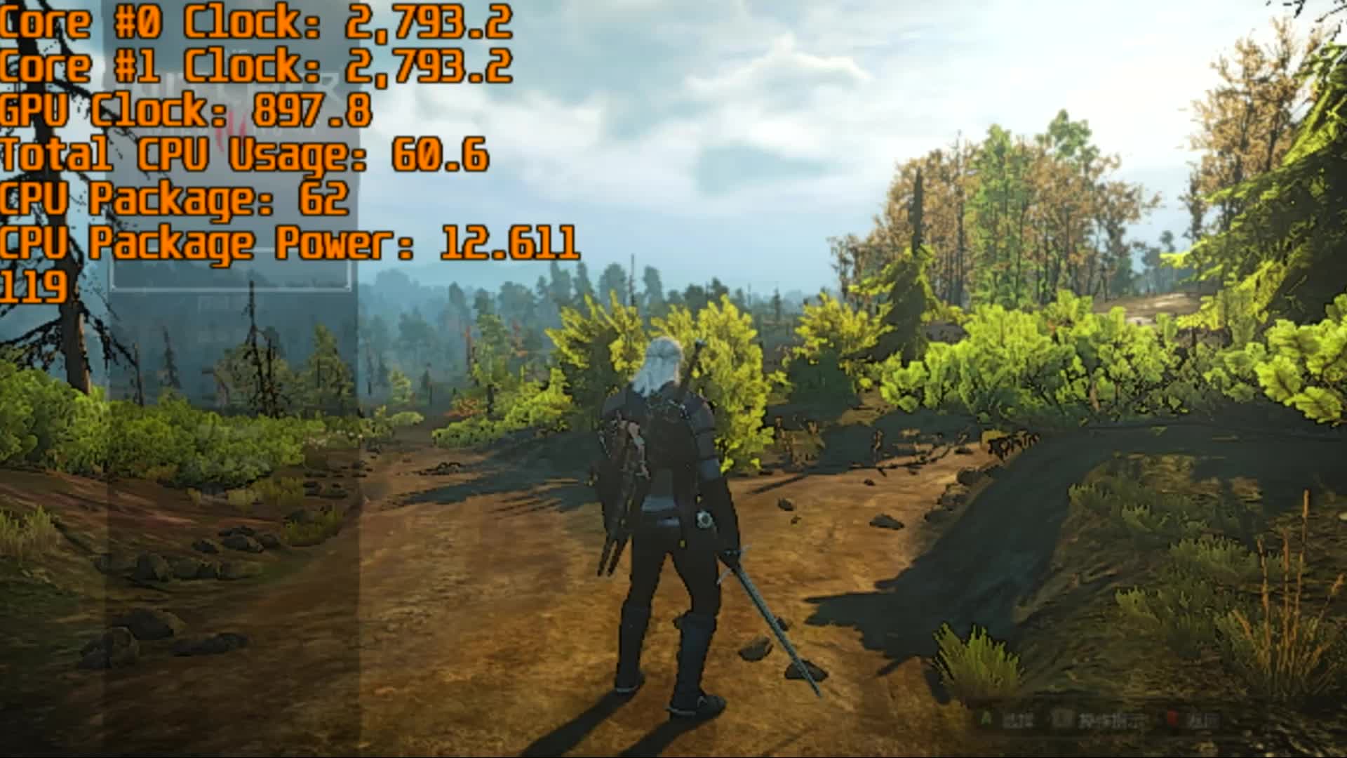 巫师3(中高设置)——GPD WIN 2 硬改7Y54处理器挑战游戏高特效第...