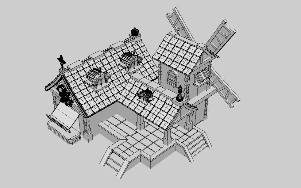 Maya建模——游戏场景小房子建模,期末作业练习必备。
