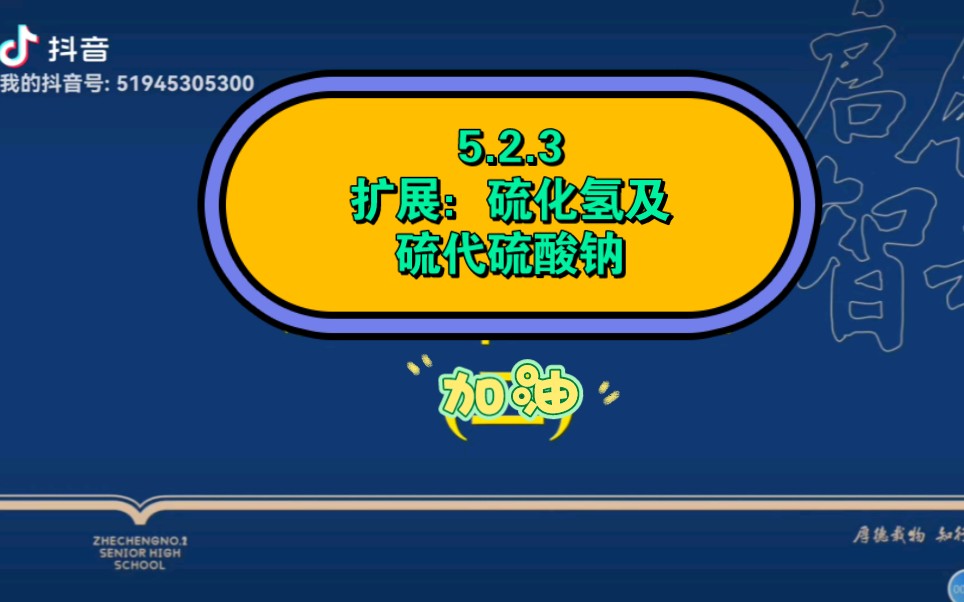 高一化学•必修二•扩展:硫化氢的性质,除去方法,硫代硫酸钠的性质及...