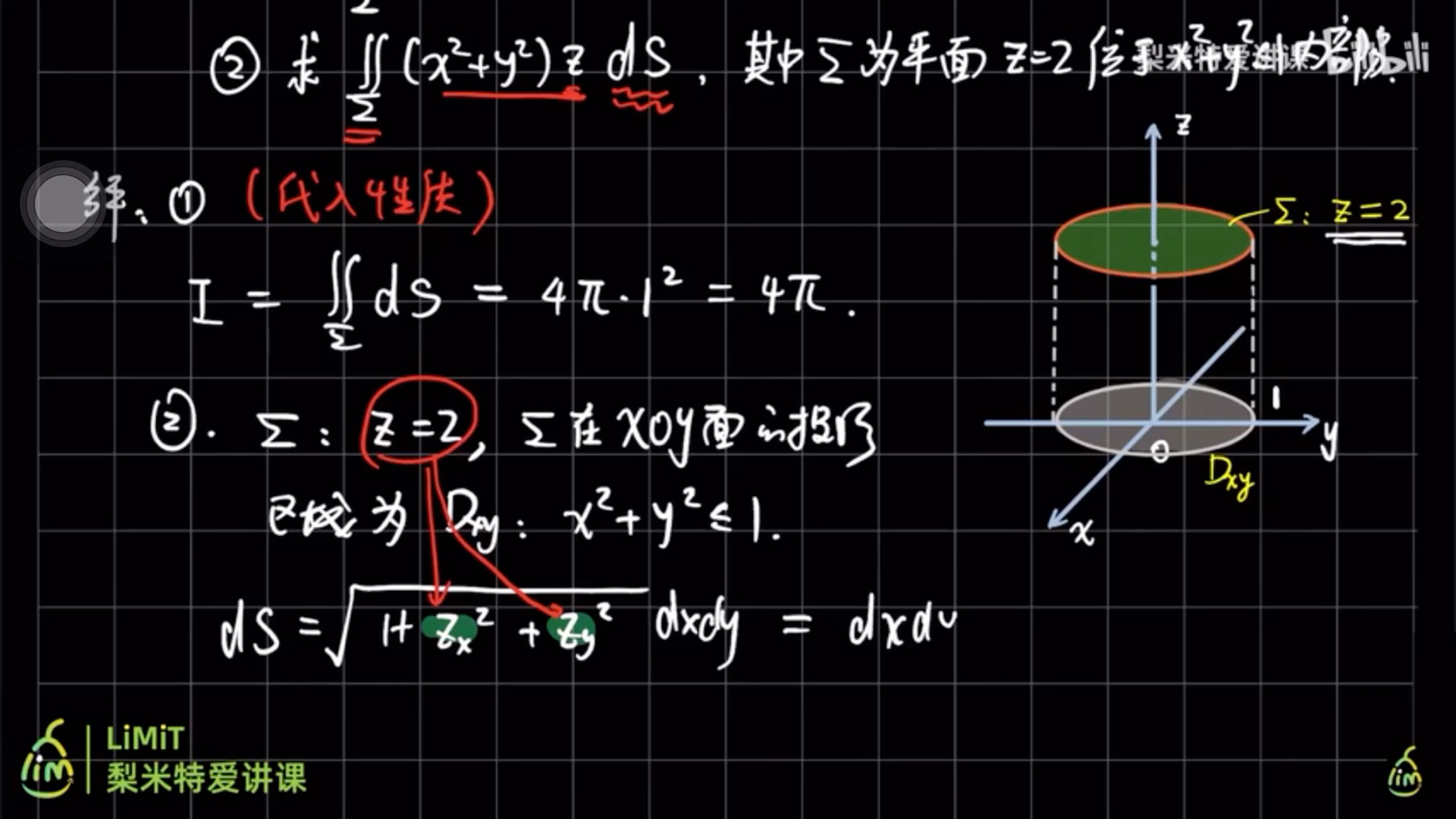 第一类曲面积分(对面积的曲面积分)计算方法总结及两个常见例题