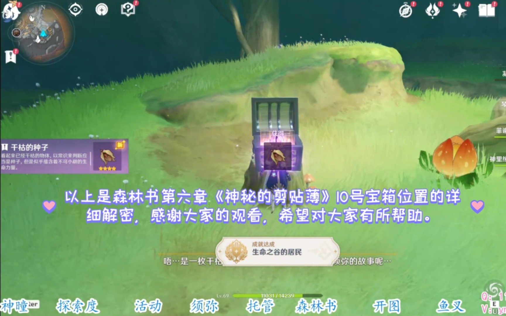 森林书第六章《神秘的剪贴薄》10号宝箱位置的详细解密过程