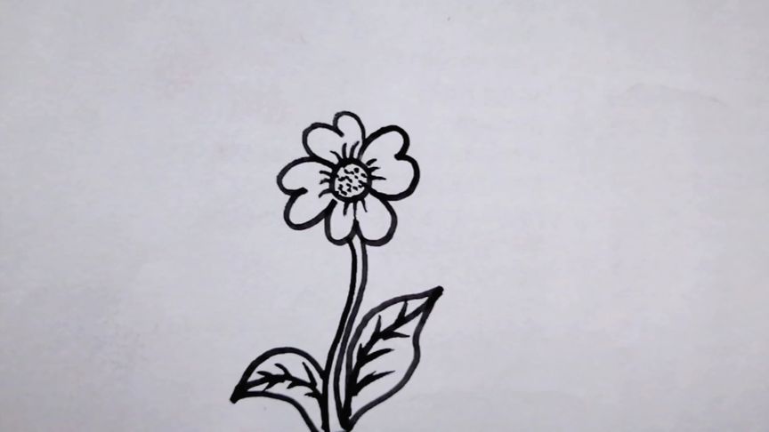 几个3画漂亮的花朵,画画如此简单!