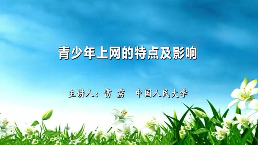 青少年健康使用互联网家庭指导:青少年上网的特点及影响