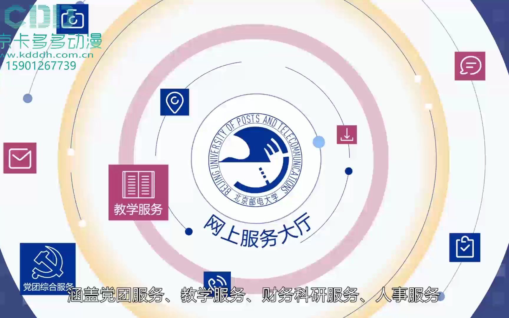 【学校网络科技MG动画】北京邮电大学网上服务大厅MG动画宣传片|...