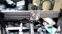 自制MACH3数控铣CNC,三菱400W伺服电机,试机视频_标清