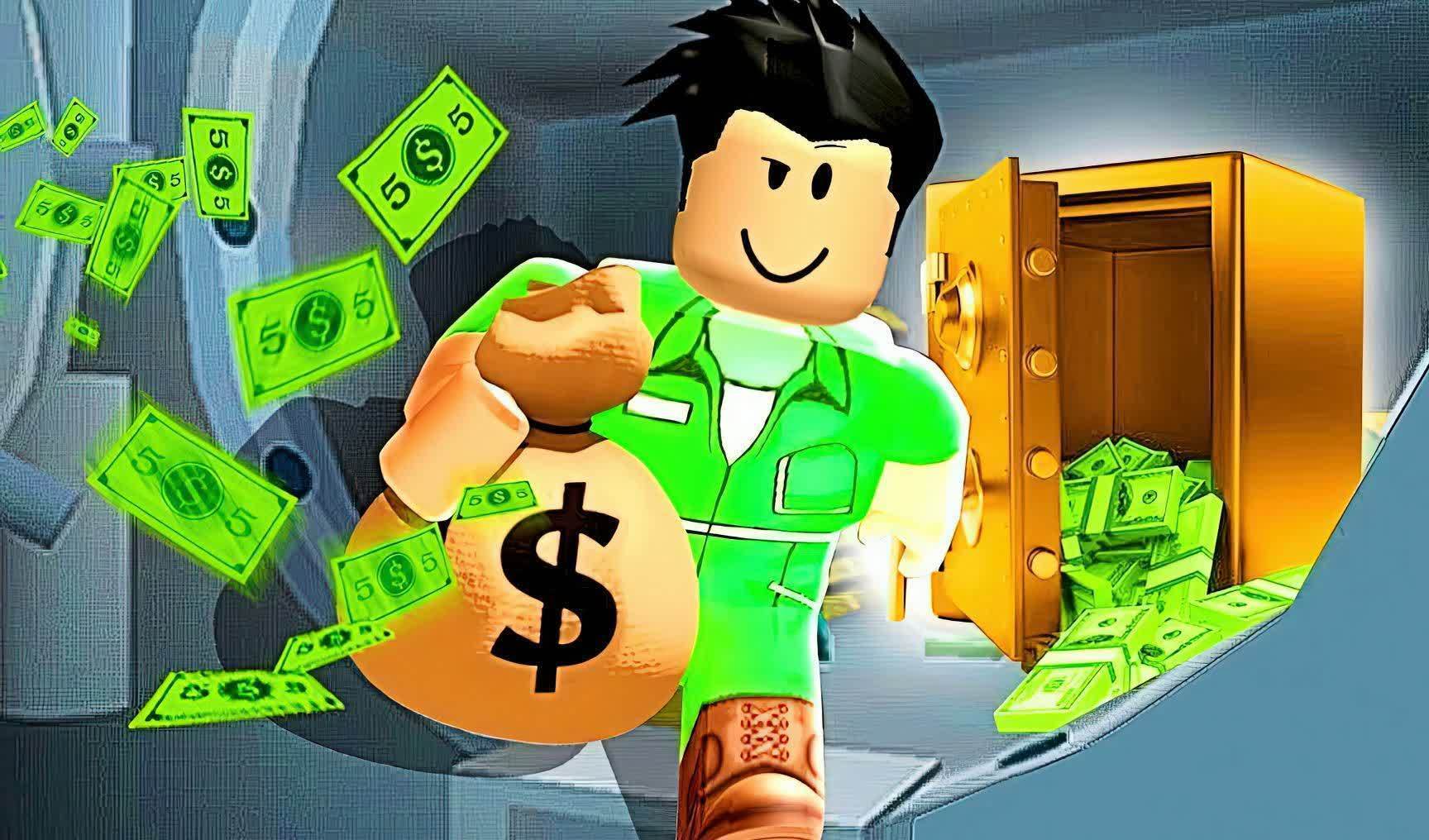 ROBLOX抢劫银行模拟器:满地的钞票随便捡,银行的机关轻松破解!