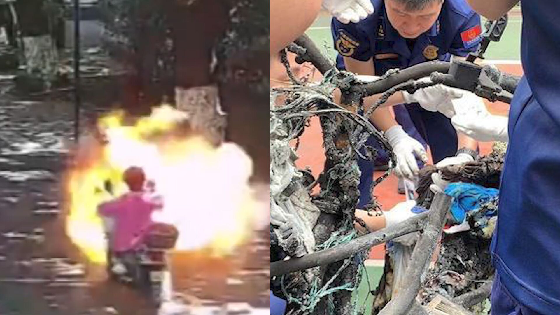 杭州电动车爆燃烧伤父亲恢复清醒 女儿仍处昏迷状态 调查后续公布