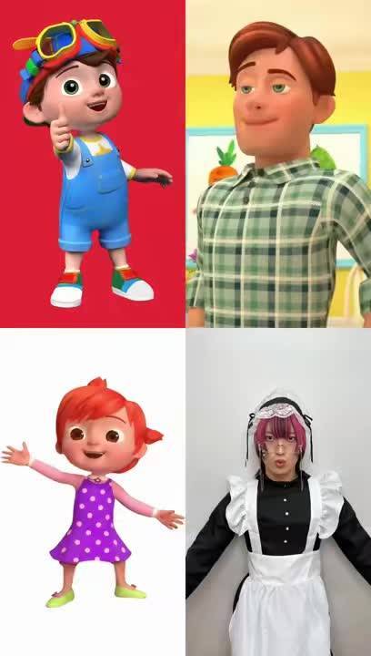 动画角色真人模仿秀