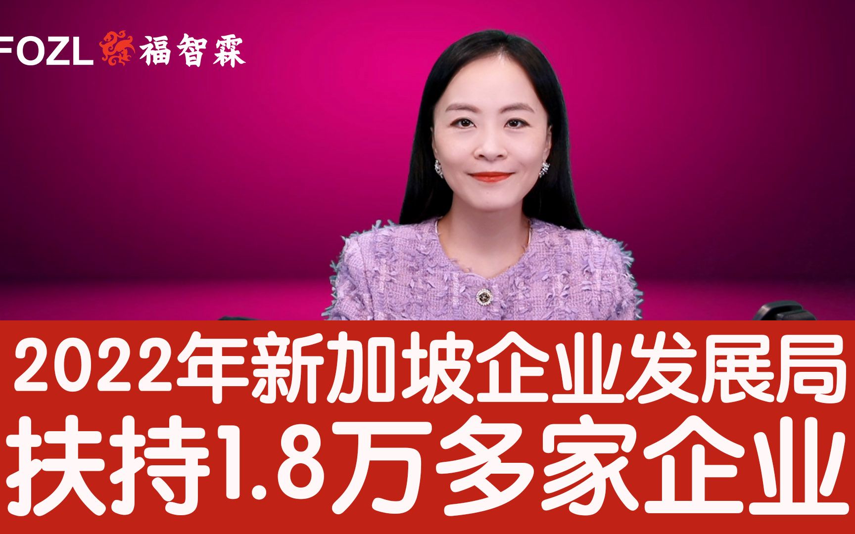 福智霖FOZL:2022年新加坡企业发展局扶持1.8万多家企业