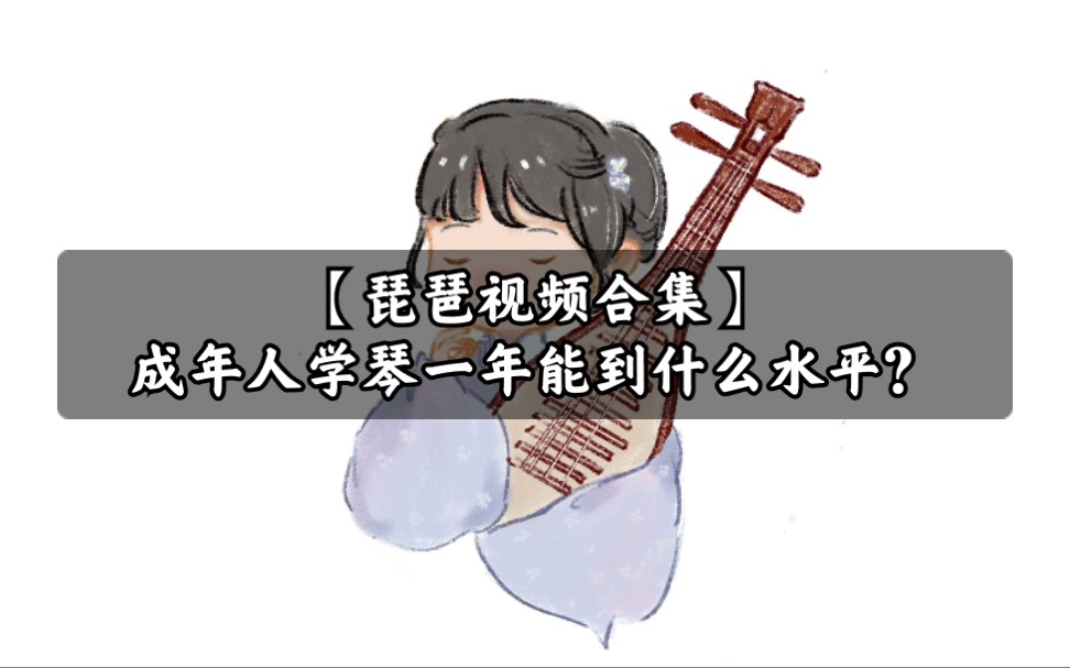 【琵琶一周年】琵琶零基础成年人学习一年能到什么水平?(尽量每个月...