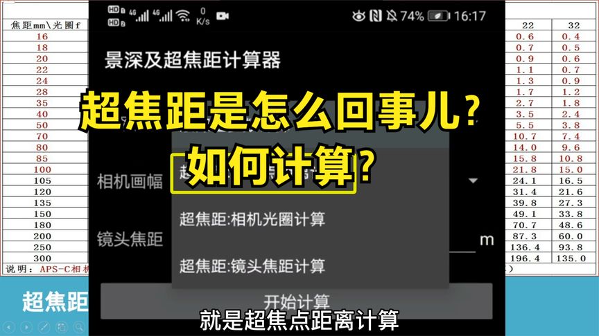 第B11集 超焦距是怎么回事儿?如何计算?使用技巧(摄影进阶)