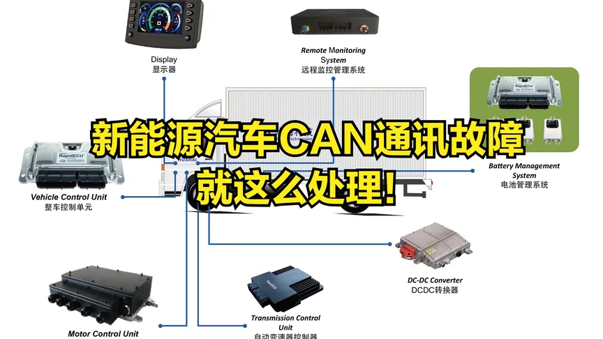 新能源汽车CAN线通讯故障,你会处理吗?干货分享!电动汽车培训