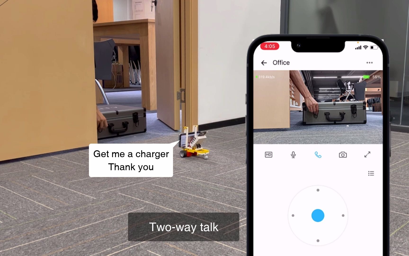 将免费的“易微联摄像头”App作为蓝牙小车控制器 - 远程操控视频...